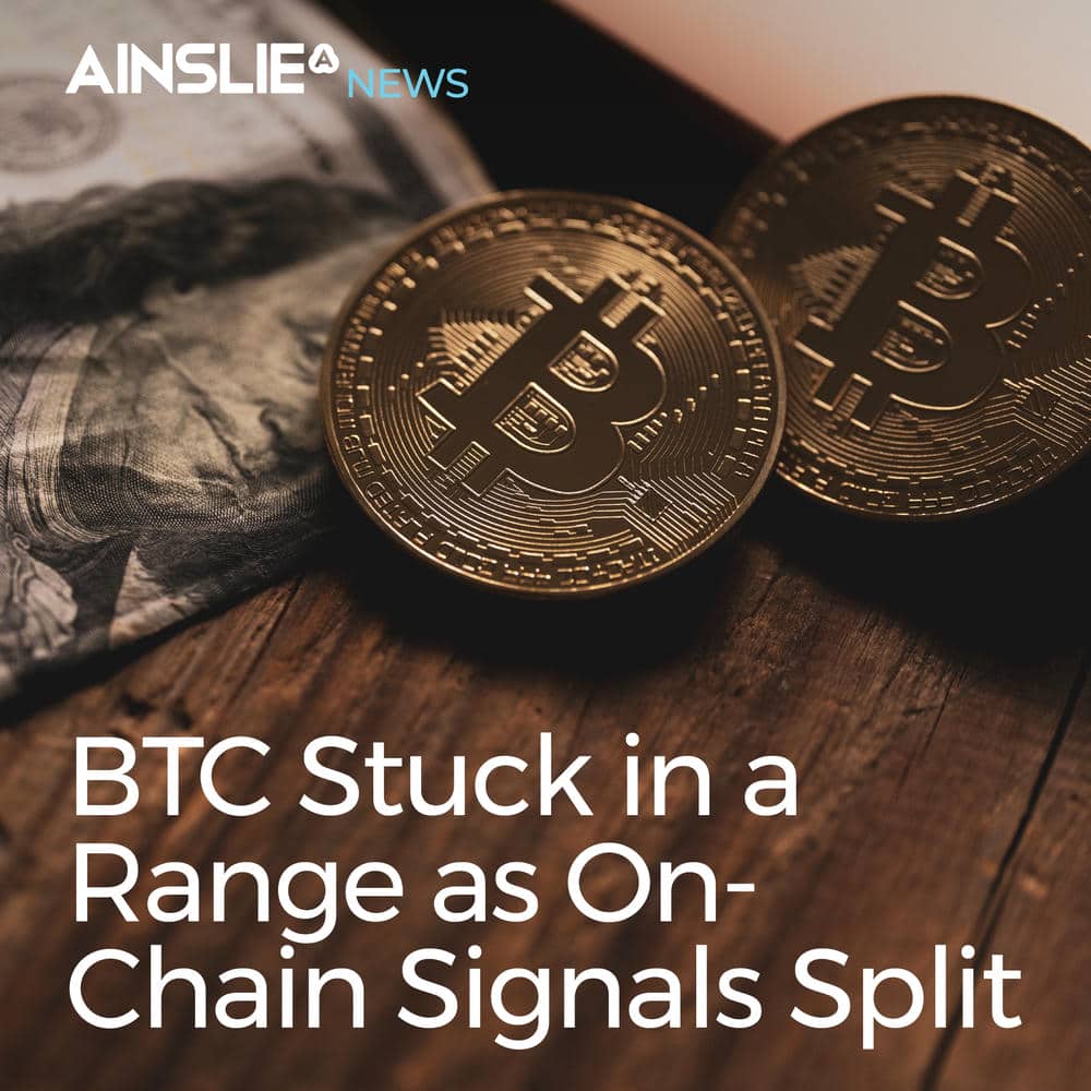 BTC Stuck in a Range as On-Chain Signals Split – Ainslie Crypto